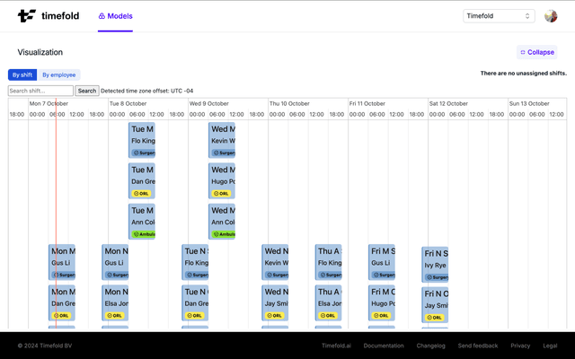 Employee Shift Scheduling | Timefold